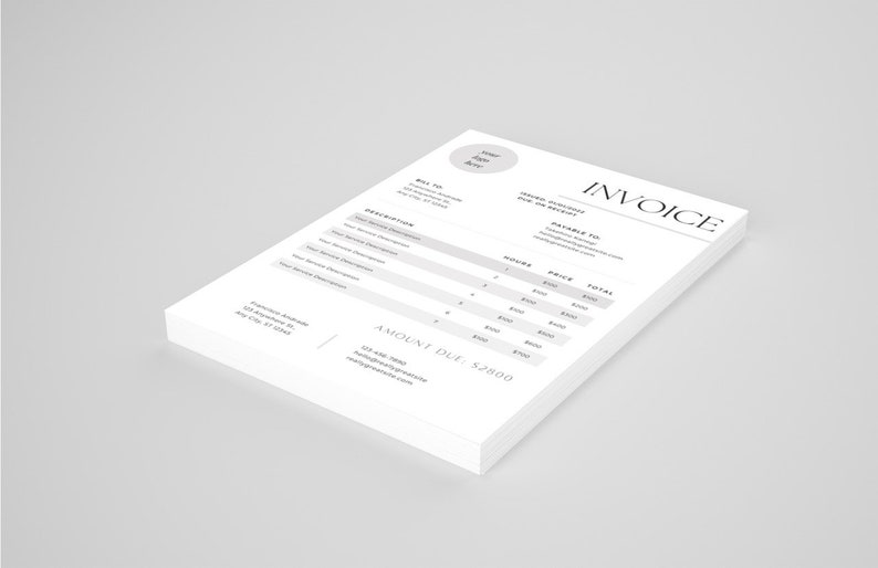 Editable Invoice Design, Business Invoice Templates, Minimalist ...