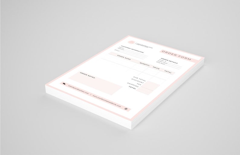 Order Form Template, Invoice Template, Editable Order Form, Custom ...