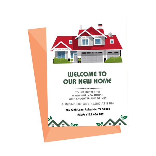 Welcome to Our New Home Invitation - Etsy