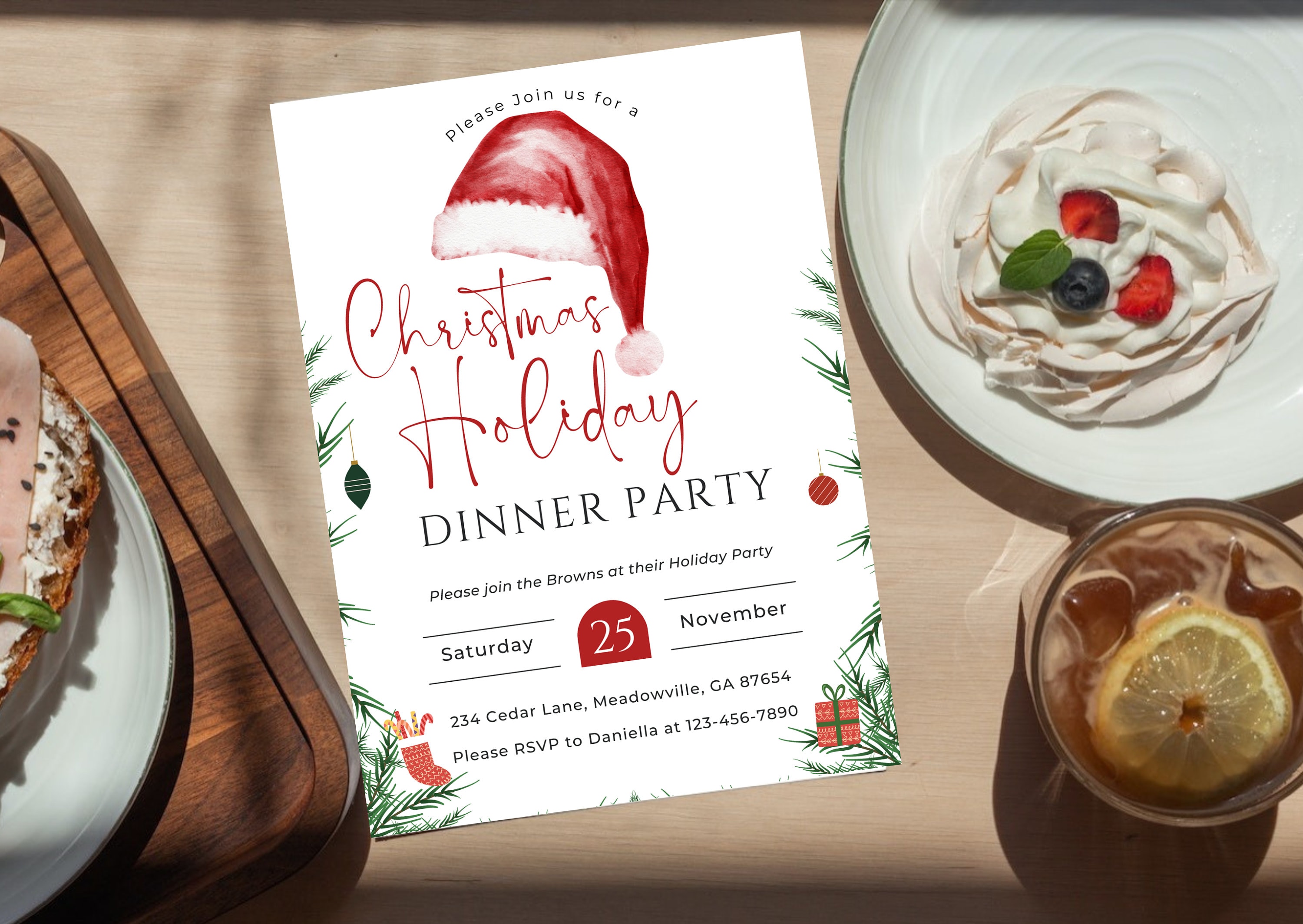 Editable Christmas Party Invitation, Christmas Party Invitation, Party ...