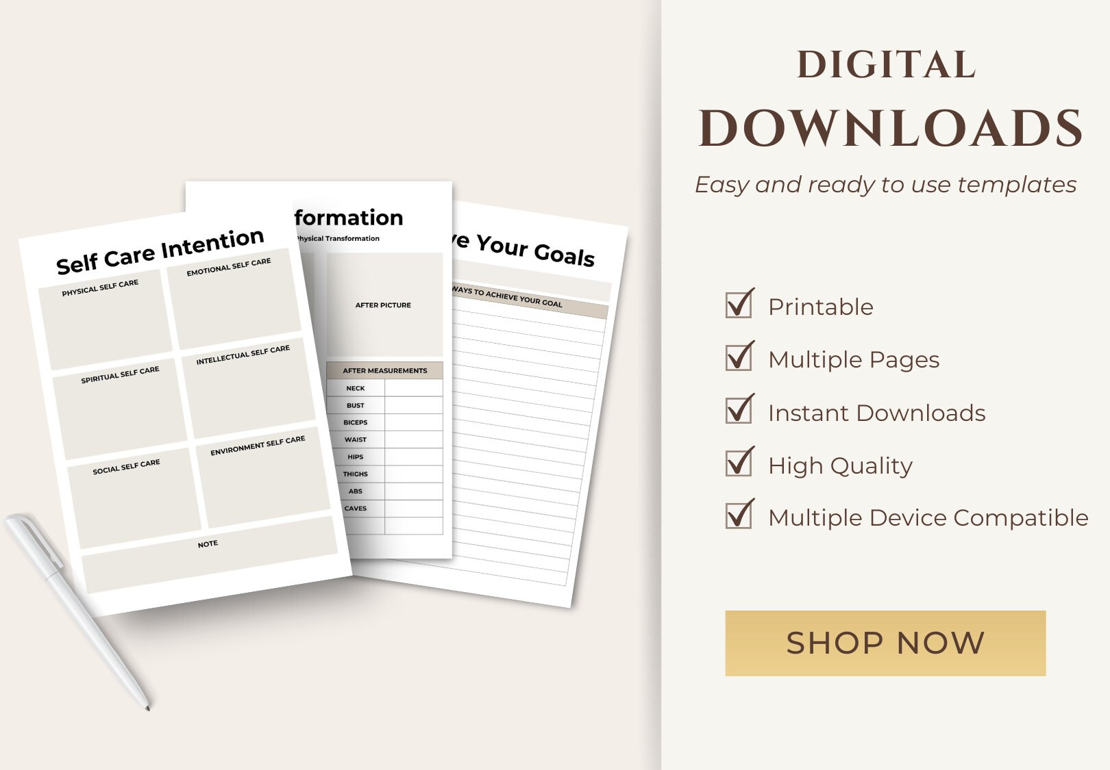 Printable 2024 Self Care Planner Selfcare Journal Digital - Etsy