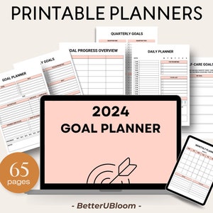 Printable 2024 Goal Planner, Digital Download Pdf Guide, GOAL Setting ...