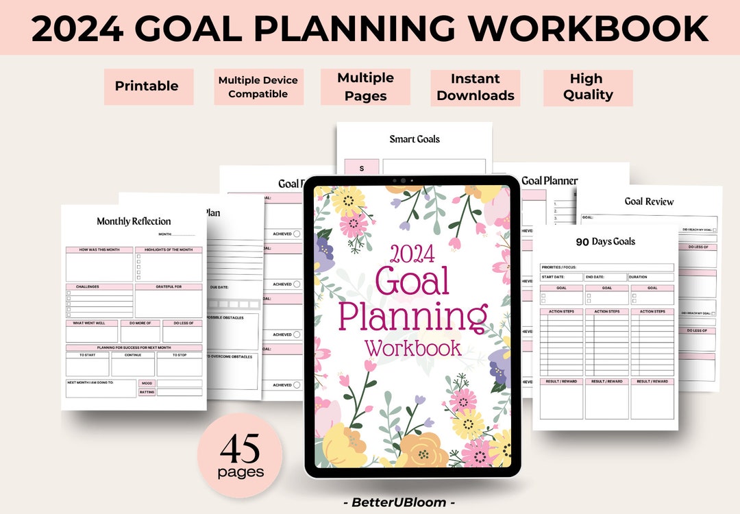 Printable Digital Goal Planning Workbook PDF Digital Guide - Etsy