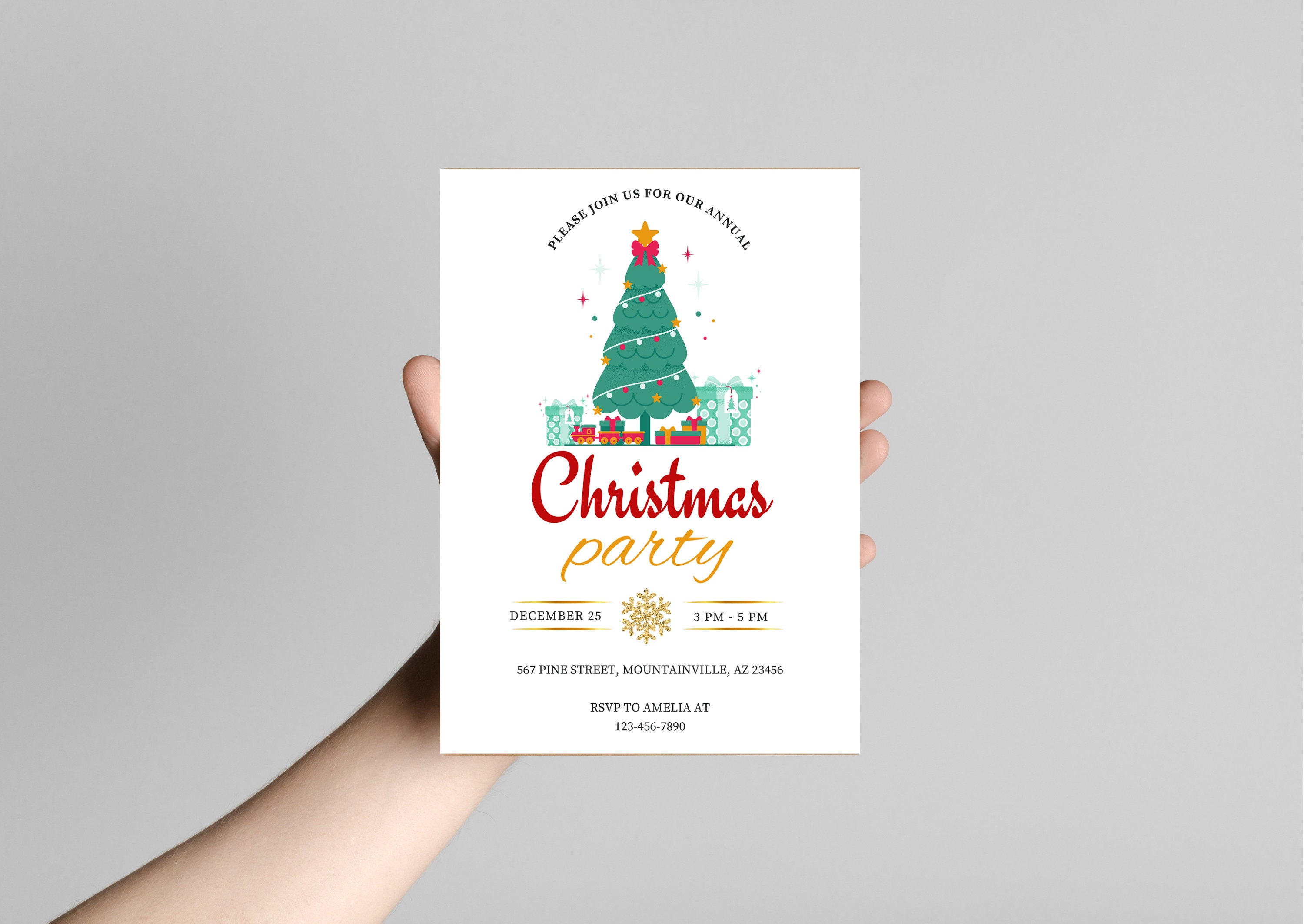 Editable Christmas Party Invitation Christmas Party Invite - Etsy