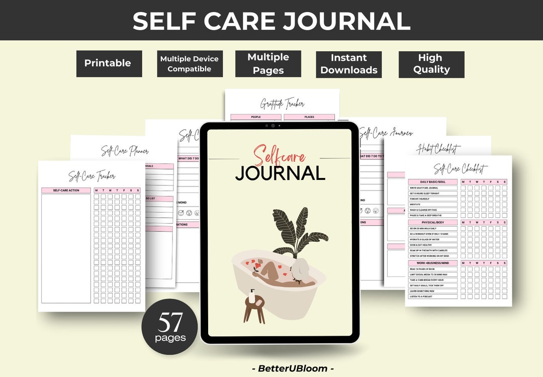 Printable Self Care Template Bundle, Self-care Templates, Self Care ...
