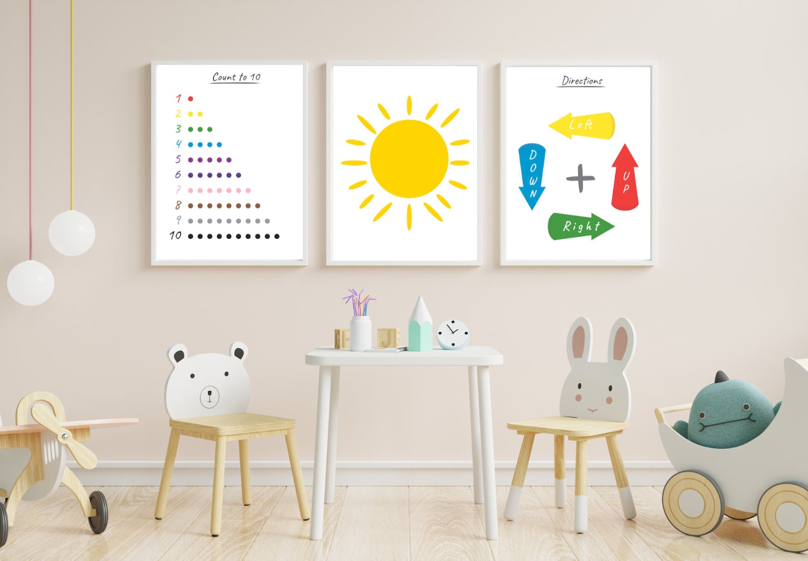 Printable Educational Poster for Nusery, Set Learning Print, Class ...