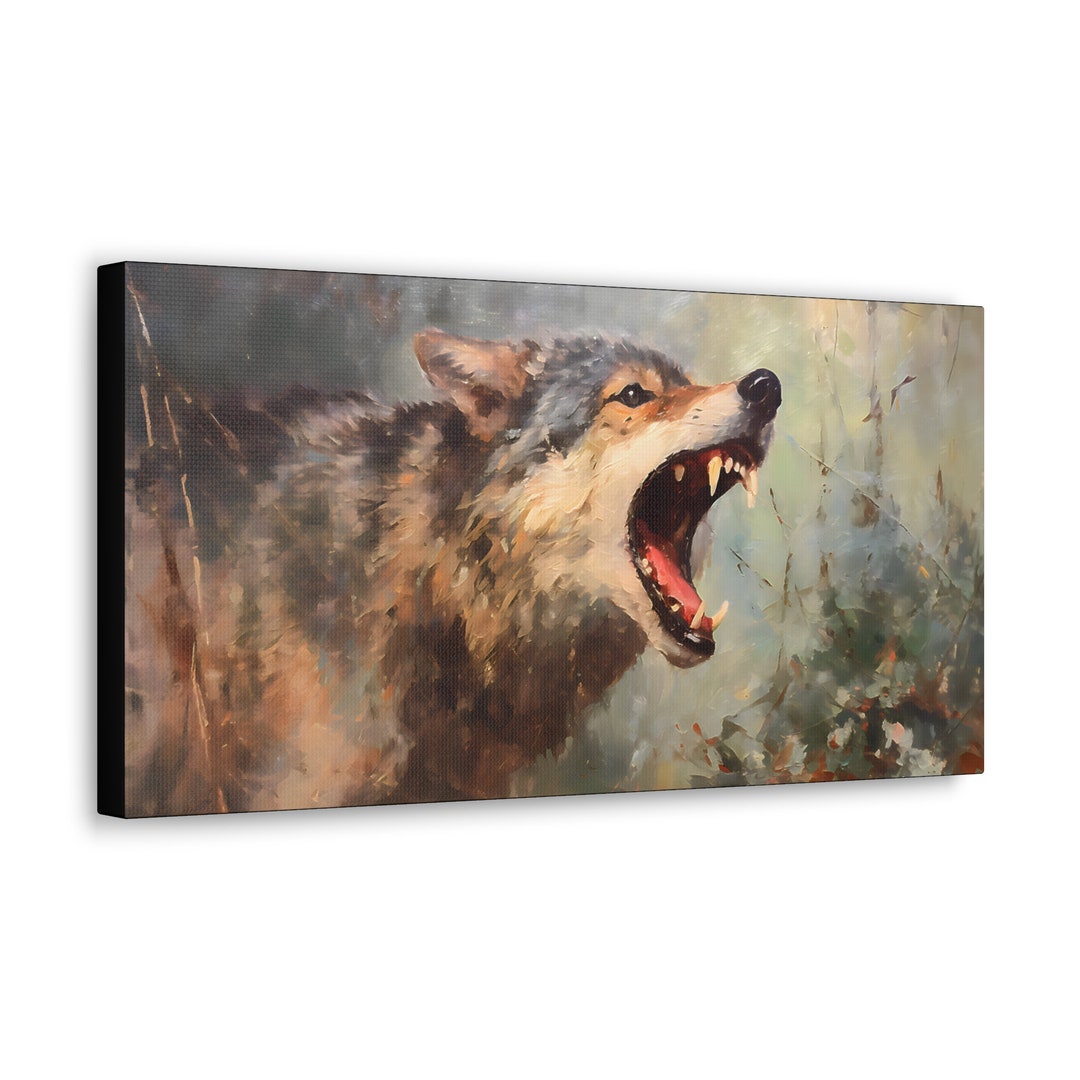 Alpha Wolf Canvas Wraps - 20" X 10" - Etsy