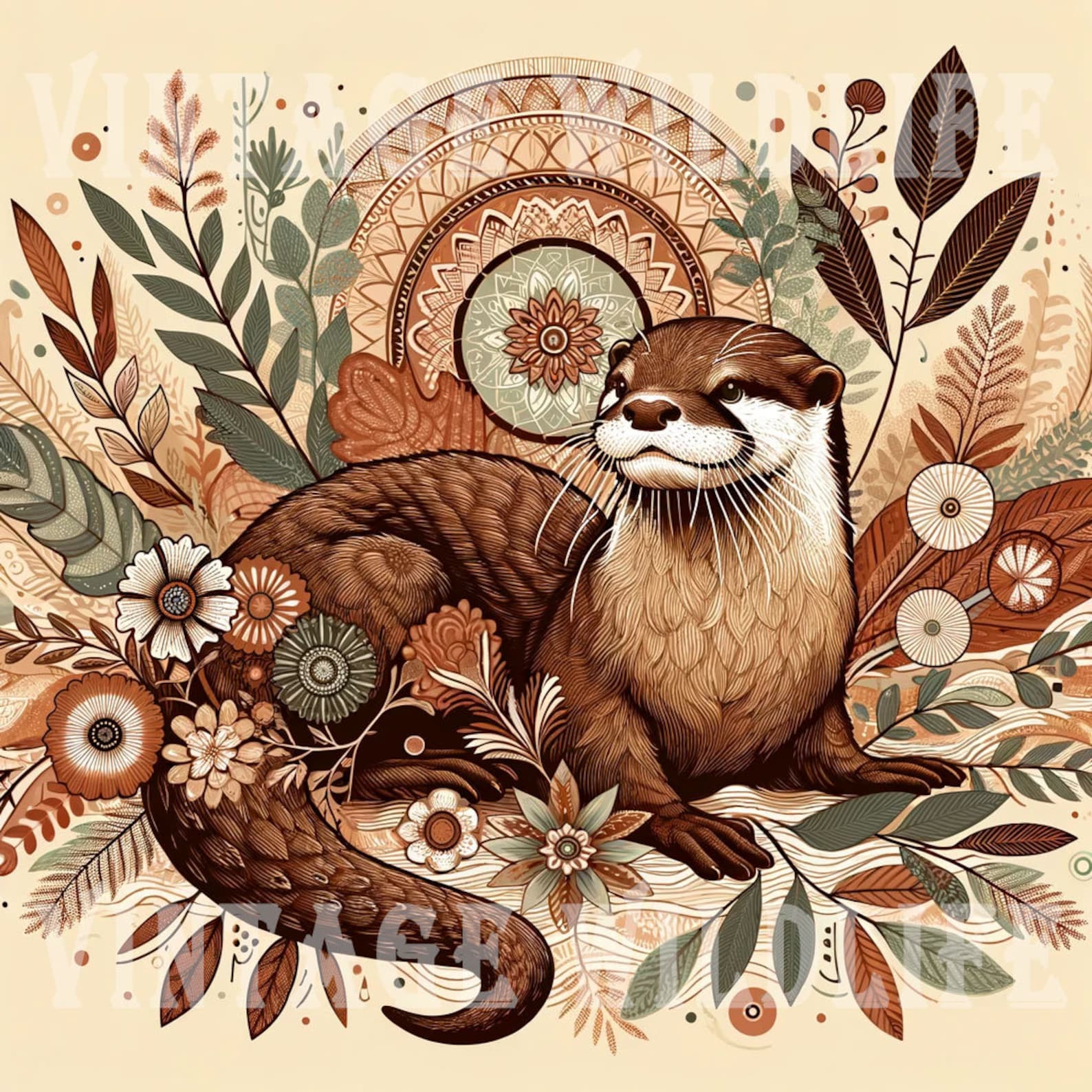BOHO Otter - SVG and PNG! Sublimation Design for Otter Shirt, Otter ...