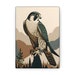 Vintage Minimalism Peregrine Falcon Canvas Wall Art Print - Etsy