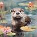 Otter Among Lily Pads - SVG and PNG! Sublimation Design for Otter Shirt ...