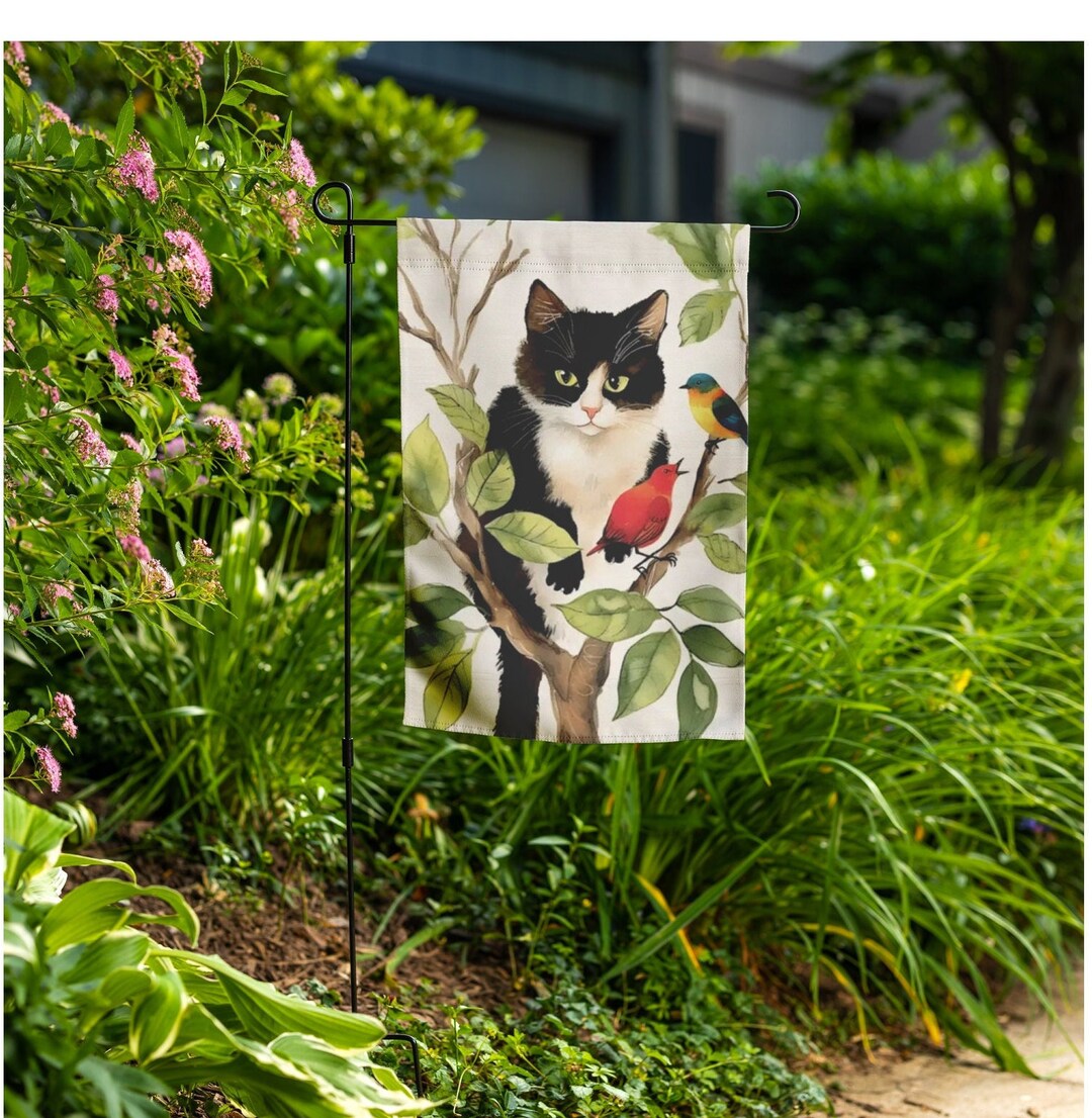 Tuxedo Cat Garden Flag - Etsy