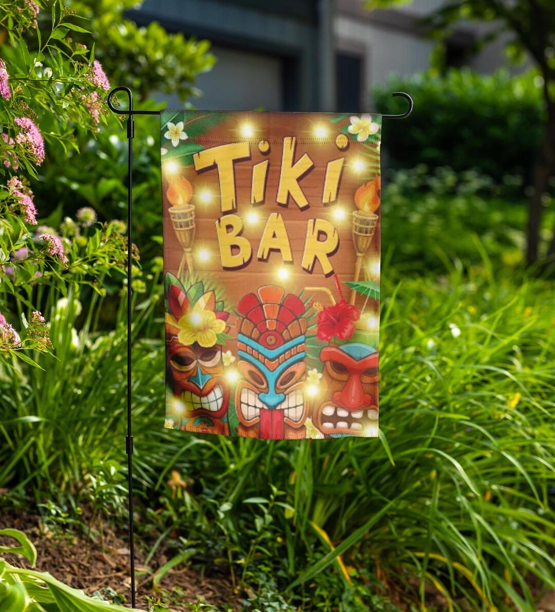 Yellow Tiki Bar Garden Flag - Etsy