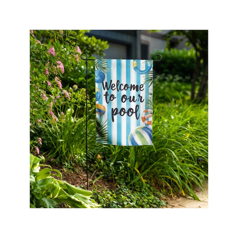 Welcome to Our Pool Flag - Etsy