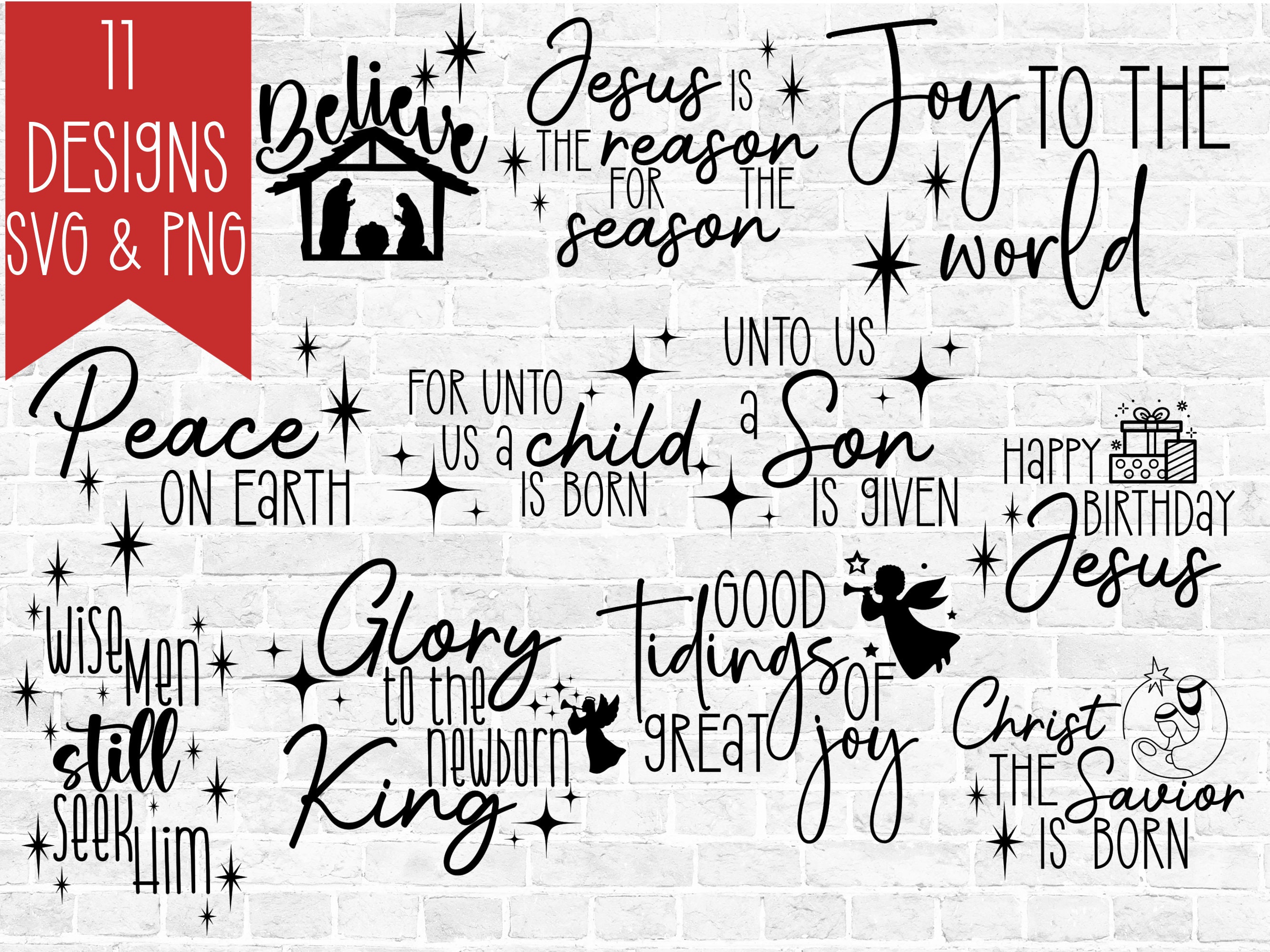 All About Jesus Christmas SVG Bundle, Religious Christmas SVG, Jesus ...