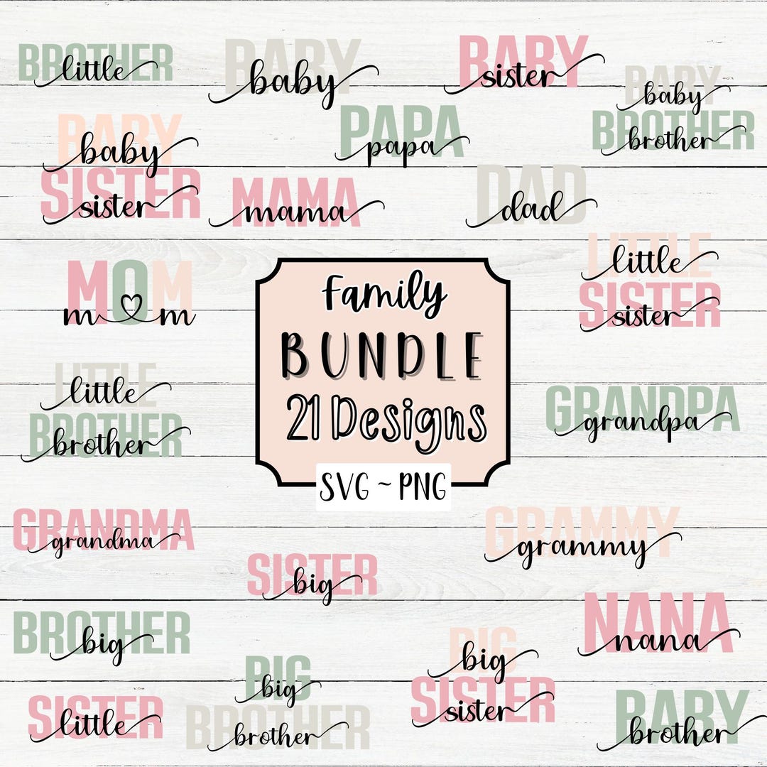 Family Titles SVG Bundle, Family Svg, Family Svg Cut Files, Mom Svg ...