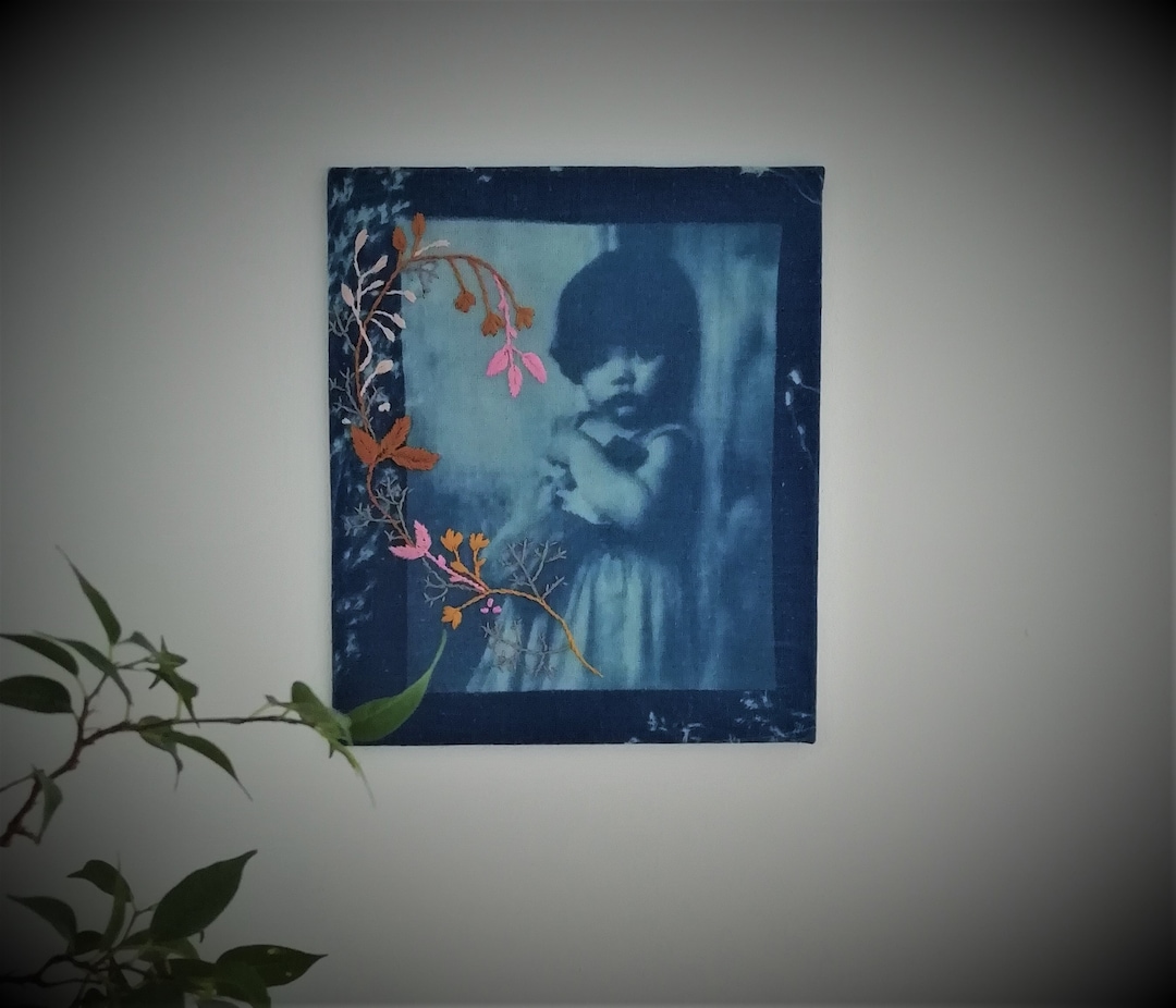 Cyanotype Embroidery Decoration - Etsy