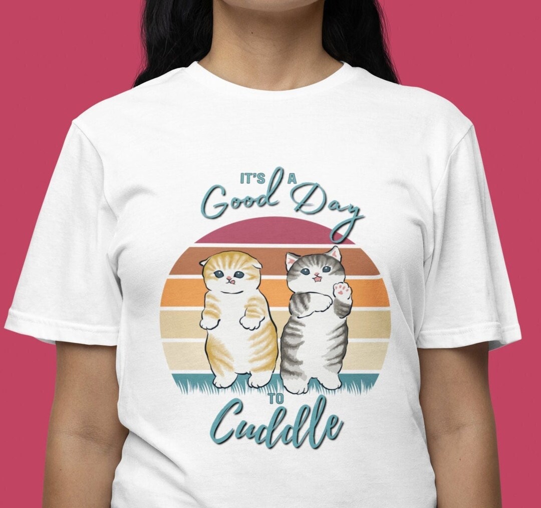 Cute Cat T-shirt, Kitten and Cat Lover's T-shirt, Unique Gift for Cat ...