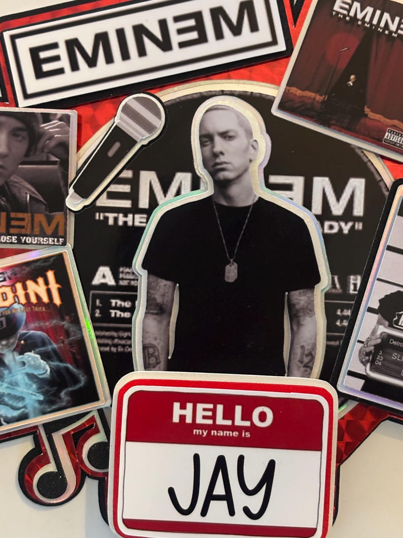 Eminem Inspired Layered 3D Cake Topper. Personalised Name and Age - Etsy UK