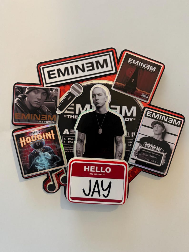 Eminem Inspired Layered 3D Cake Topper. Personalised Name and Age - Etsy UK