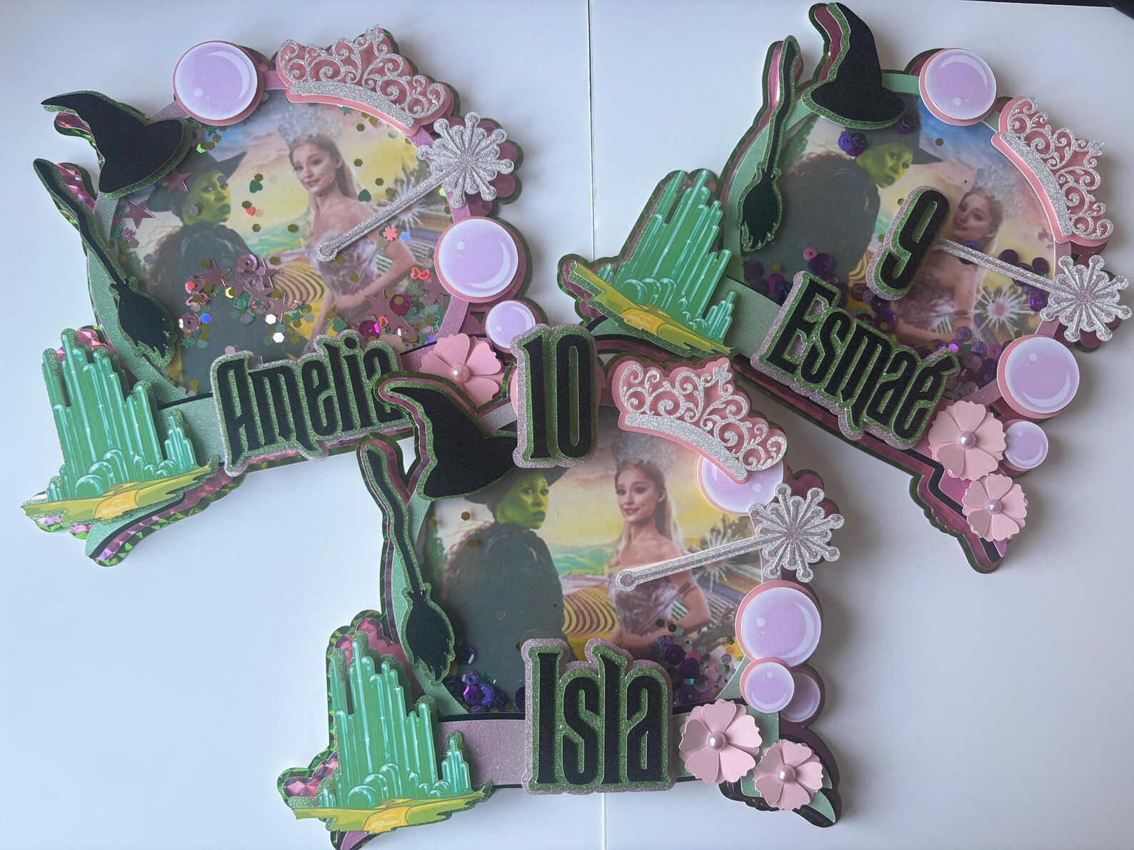 Wicked Inspired 3D Shaker, Cake Topper. Personalised. Birthday - Etsy UK