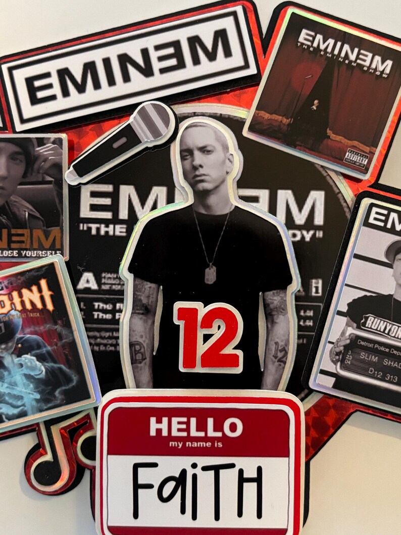 Eminem Inspired Layered 3D Cake Topper. Personalised Name and Age - Etsy UK