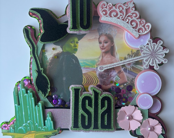 Wicked Inspired 3D Shaker, Cake Topper. Personalised. Birthday - Etsy