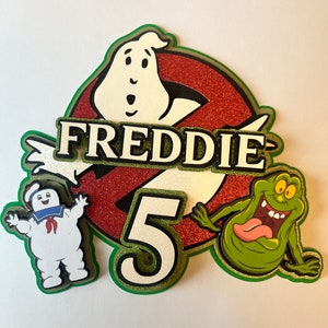 Ghostbusters Inspired Cake Topper. Layered, Personalised Name and Age ...