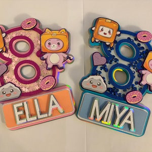 Lankybox Inspired Cake Topper. 3D Shaker, Personalised. Pink or Blue - Etsy