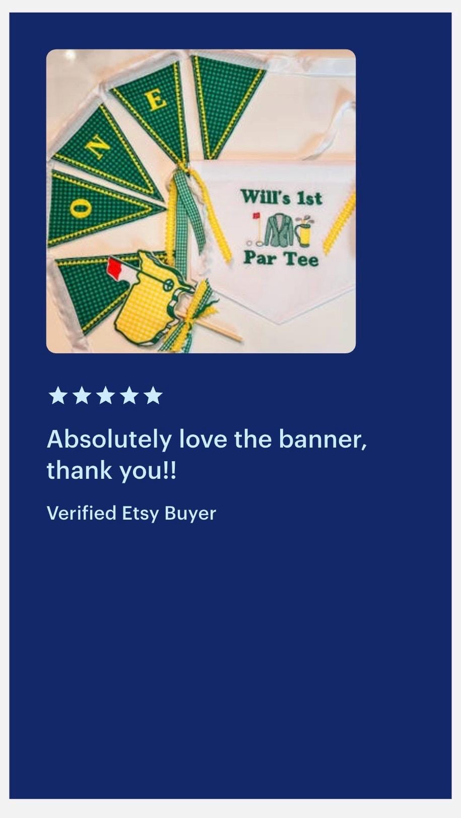 Custom Masters Golf Gingham Banner: Green and Yellow Party Decor - Etsy