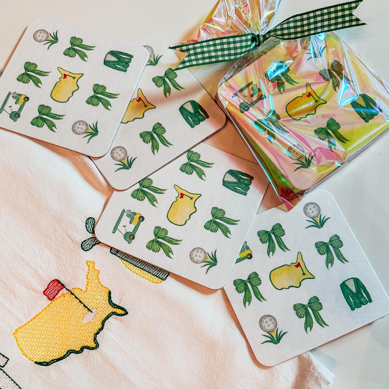 Golf Party Favors for Masters Party Coquette Golf Green and Yellow ...