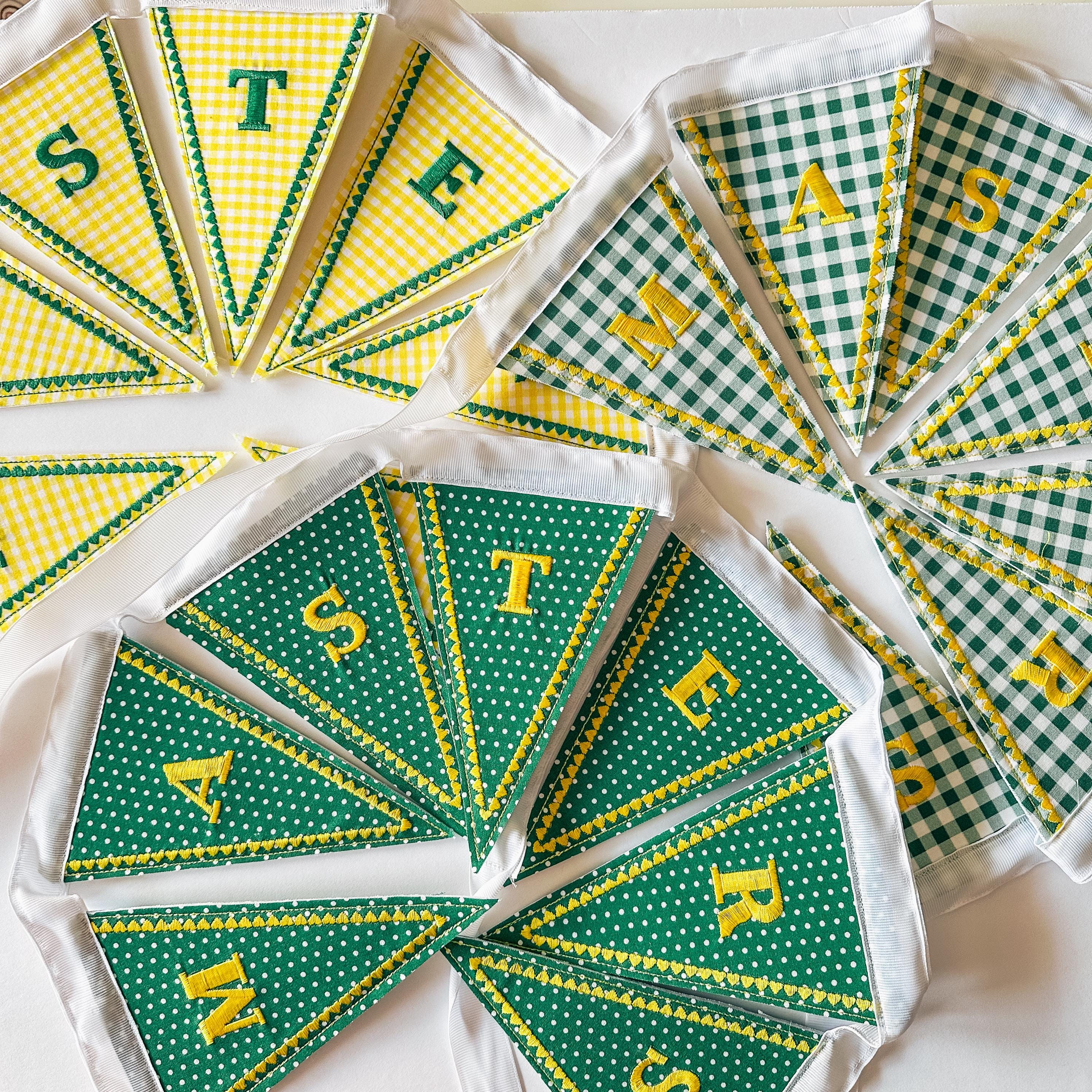 Custom Masters Golf Gingham Banner: Green and Yellow Party Decor - Etsy
