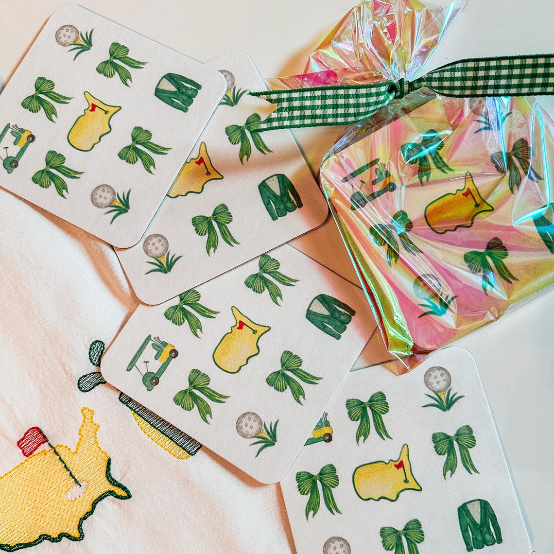 Golf Party Favors for Masters Party Coquette Golf Green and Yellow ...