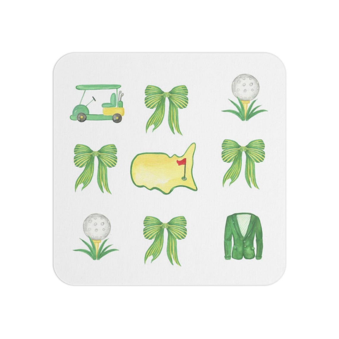 Golf Party Favors for Masters Party Coquette Golf Green and Yellow ...