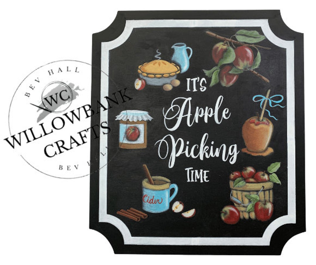 Apple Tole Pattern Fall Tole Painting Pattern Autumn Digital Tole Painting Pattern Harvest ...