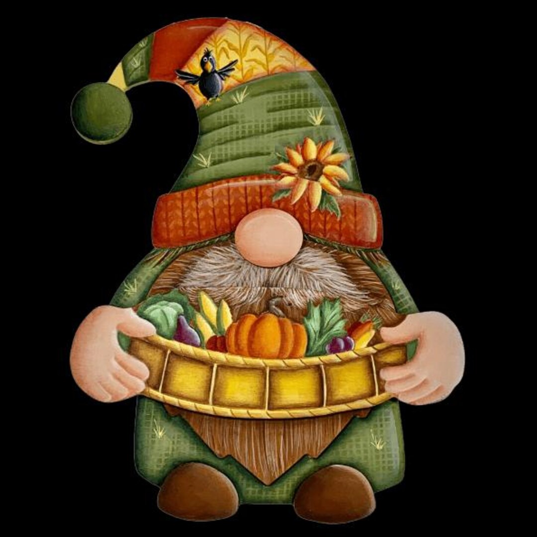 Harvest Gnome Tole Pattern Kit Autumn Tole Painting Pattern Fall Tole Painting Pattern ...