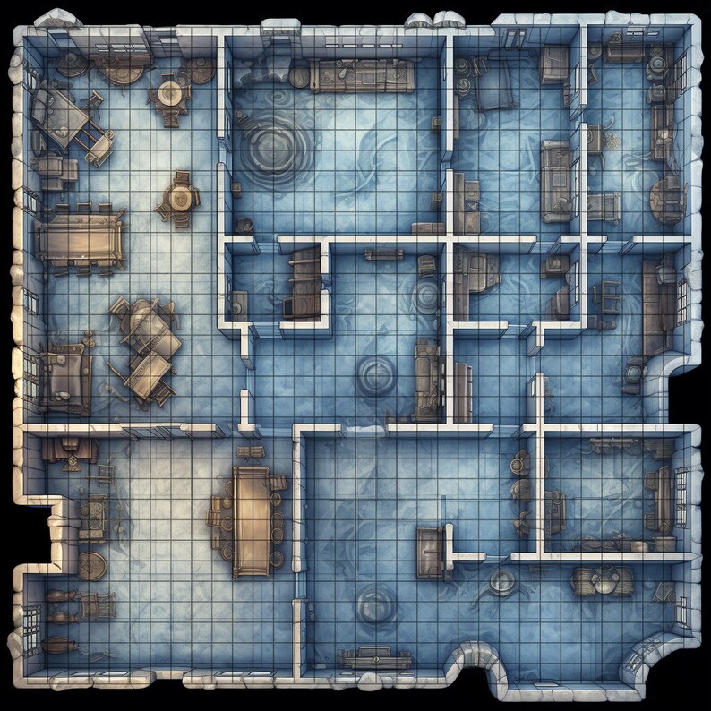 Colorfully Tinted Collection 46 Map Pack of Dungeons and Dragons Battle ...