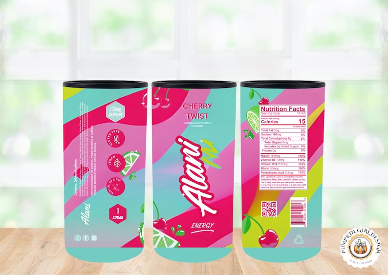 Alani Nu Energy Drink 12oz Skinny Can Cooler Design Wrap - Etsy