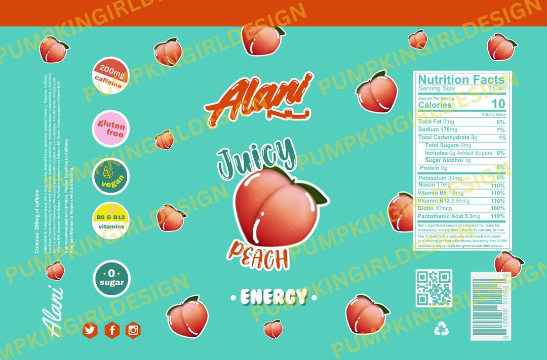 Alani Nu Energy Drink 16oz Straight Tumbler Wrap - Etsy