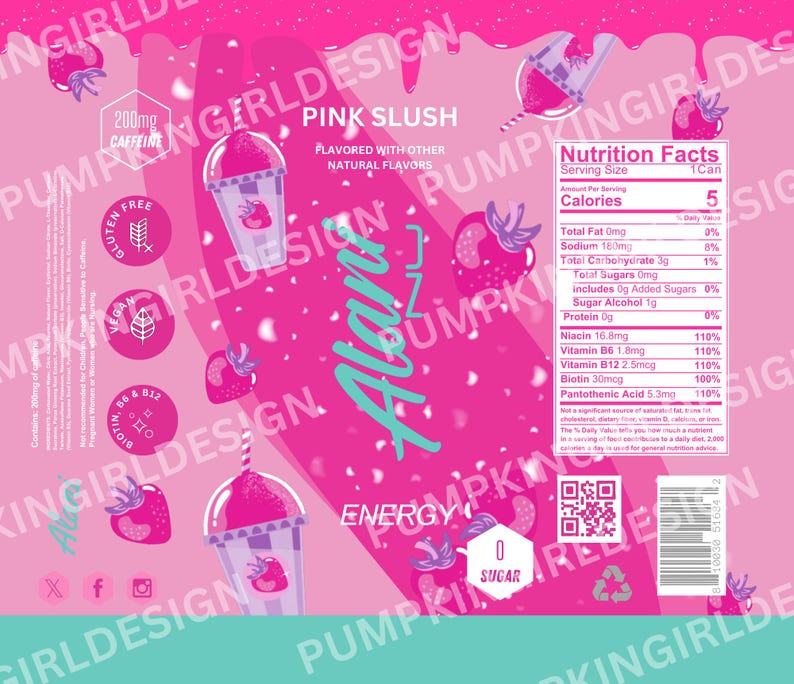 Alani Nu Energy Drink Tumbler Wrap 20oz - Etsy