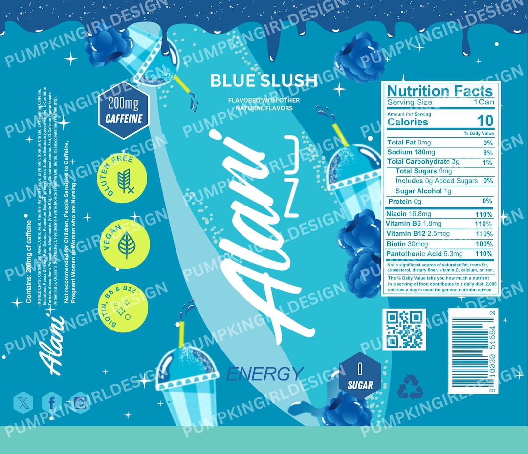 Alani Nu Energy Drink 20oz Tumbler Design Wrap - Etsy