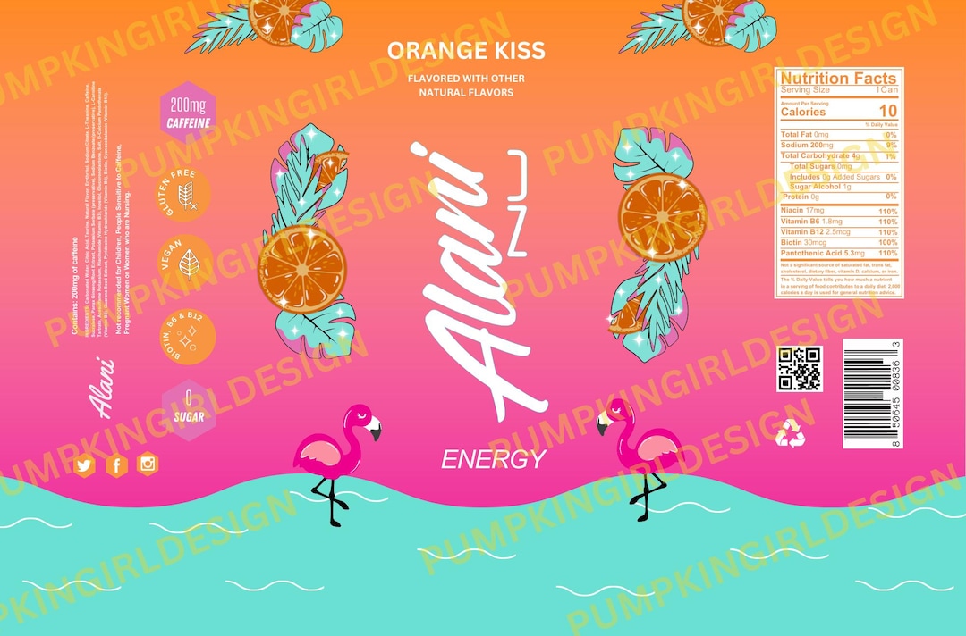 Alani Nu Energy Drink 16oz Straight Tumbler Wrap - Etsy