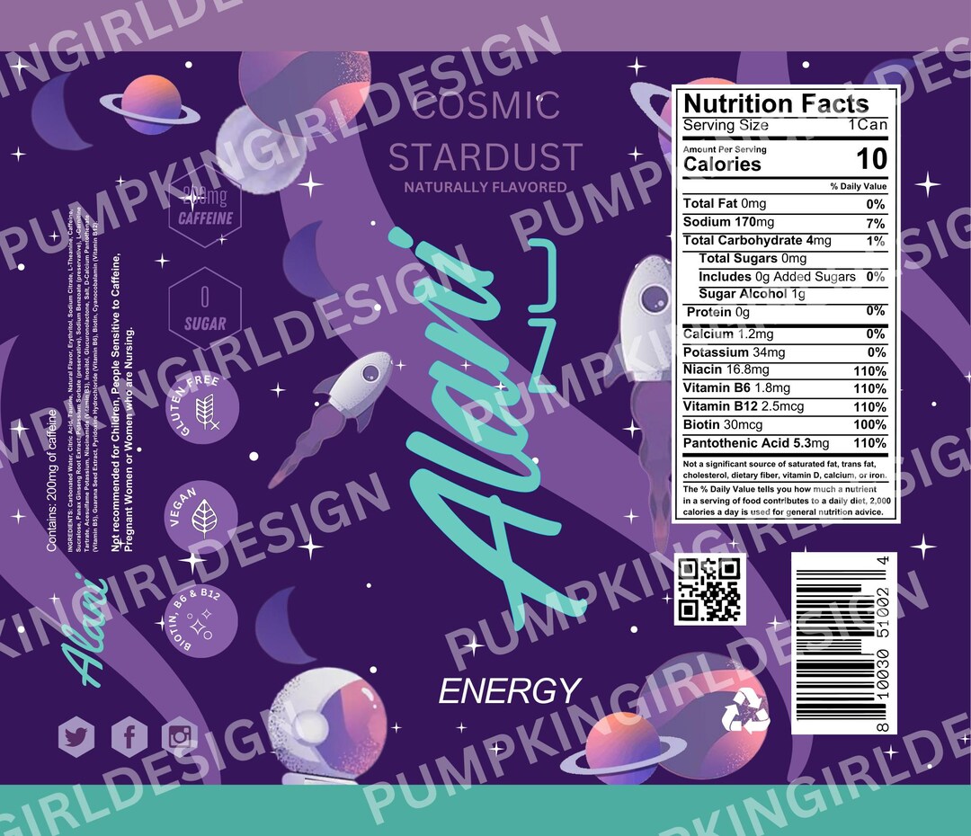 Alani Nu Energy Drink Tumbler Wrap 20oz - Etsy