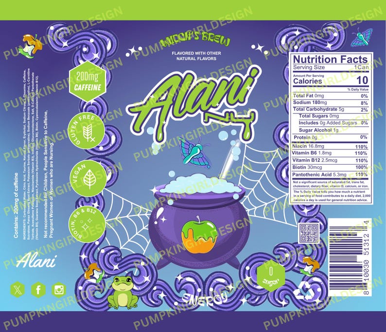 Alani Nu Energy Drink Tumbler Wrap 20oz - Etsy