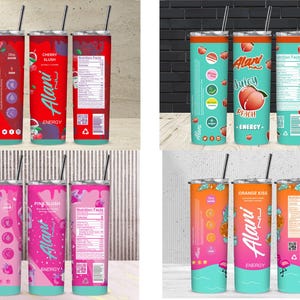 Alani Nu Energy Drink Flavored Multi Listing 20oz Skinny Straight ...