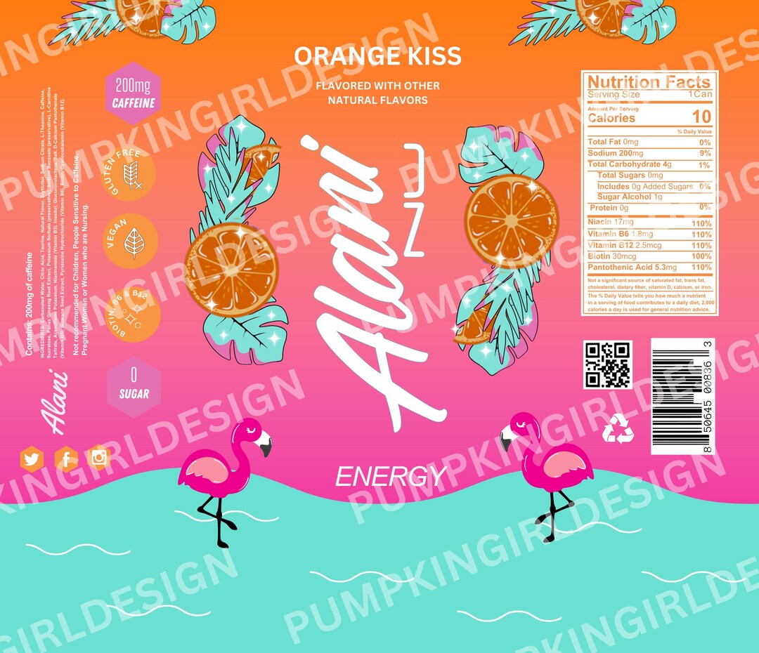 Alani Nu Energy Drink Tumbler Wrap 20oz - Etsy