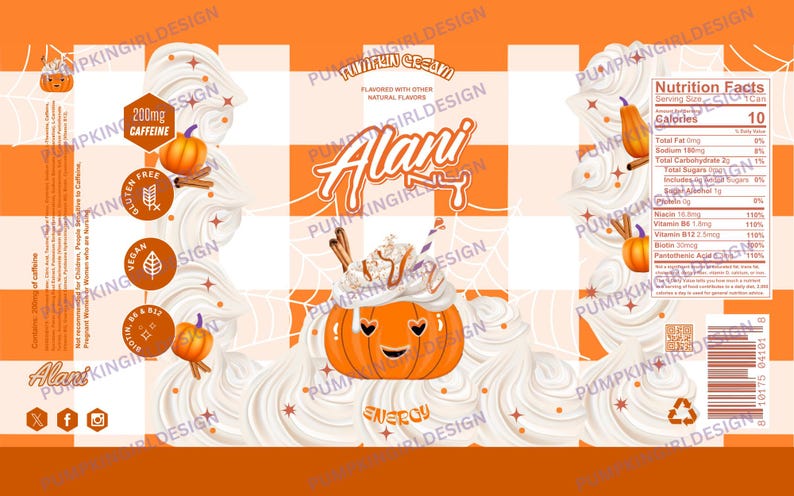 Alani Nu Energy Drink 12oz Skinny Can Cooler Design Wrap - Etsy