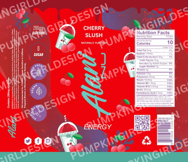 Alani Nu Energy Drink Tumbler Wrap 20oz - Etsy