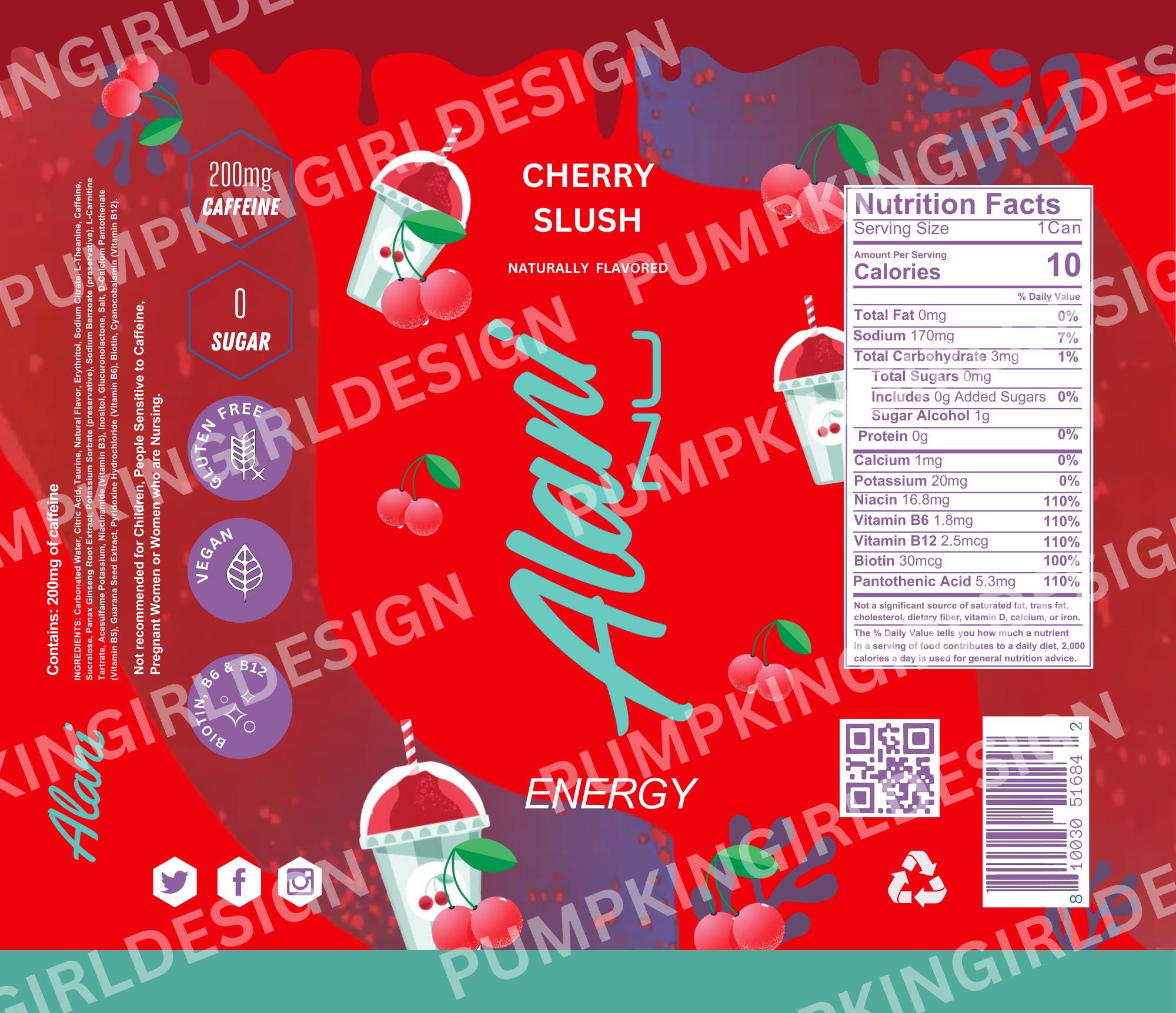 Alani Nu Energy Drink Tumbler Wrap 20oz - Etsy