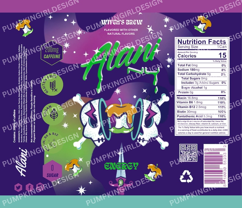 Alani Nu Energy Drink Tumbler Wrap Design 20oz - Etsy