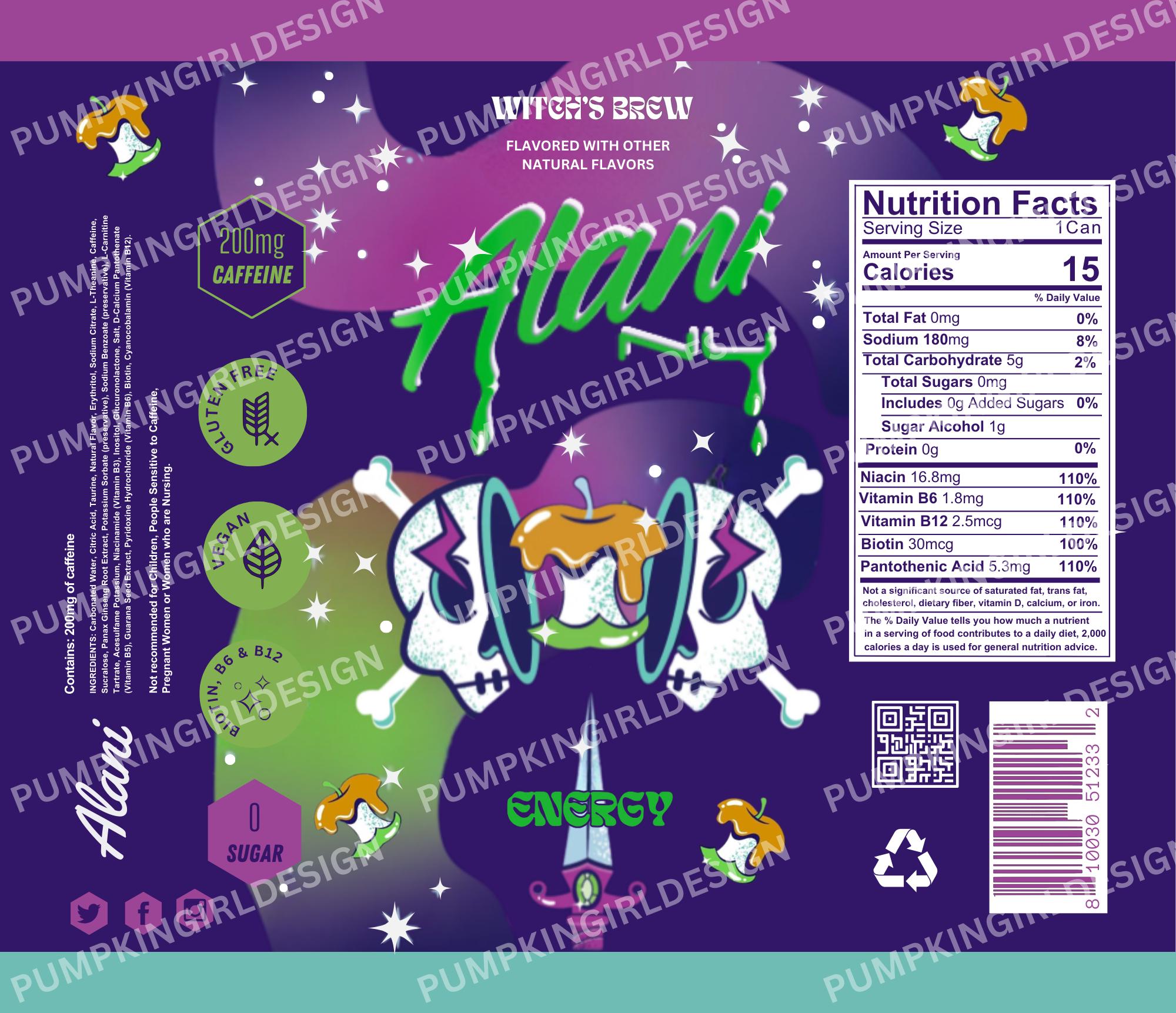 Alani Nu Energy Drink Tumbler Wrap Design 20oz - Etsy